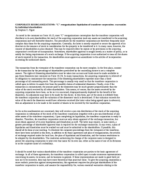 CORPORATE REORGANIZATIONS: "C" reorganization ... - LexisNexis Doc ...