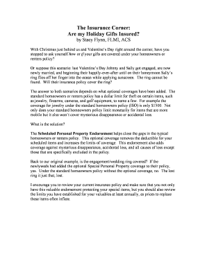 Fillable Online The Insurance Corner: Fax Email Print - pdfFiller