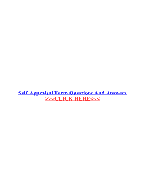 Fillable Online Self Appraisal Form Questions And Answers Fax Email ...