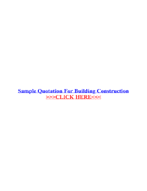 Fillable Online Sample Quotation For Building Construction Fax Email ...