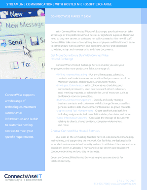 Fillable Online STREAMLINE COMMUNICATIONS WITH HOSTED MICROSOFT ...