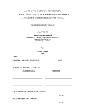 in CIVIL ENGINEERING THESIS PROPOSAL Doc Template | pdfFiller