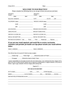 Client ID #: Date: Doc Template | pdfFiller