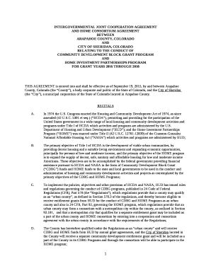 INTERGOVERNMENTAL JOINT COOPERATION AGREEMENT Doc Template | pdfFiller