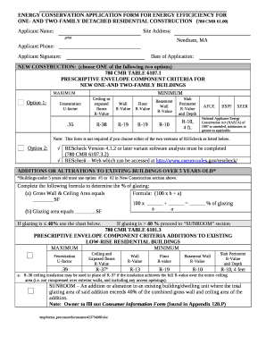 ENERGY CONSERVATION APPLICATION FOR ENERGY EFFICICIENCY FOR Doc ...