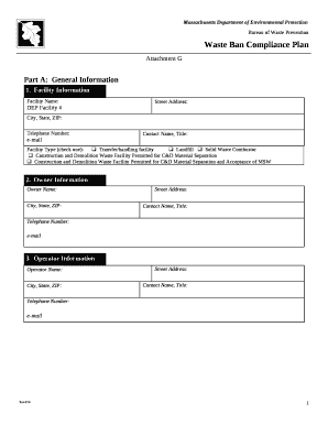 DEP Facility # Doc Template | pdfFiller