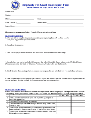 Grant Amount: $Project Dates: Doc Template | pdfFiller