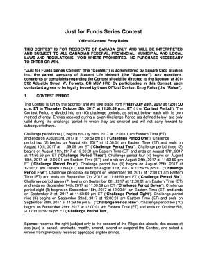 Fillable Online Official Contest Entry Rules Fax Email Print - pdfFiller