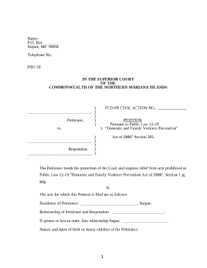 )FCD-FP CIVIL ACTION NO Doc Template | pdfFiller