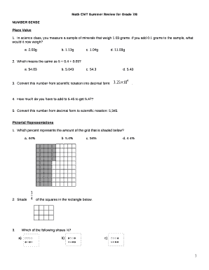 Math CMT Summer Review for Grade 7/8 - images pcmac Doc Template ...