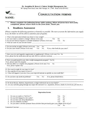 CONSULTATION S Doc Template | pdfFiller