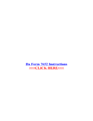 Fillable Online Da Form 7652 Instructions Fax Email Print - pdfFiller