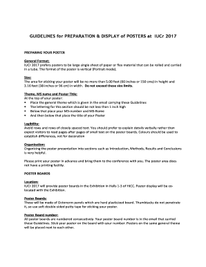 Fillable Online GUIDELINES for PREPARATION & DISPLAY of POSTERS at IUCr ...