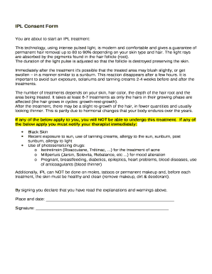 IPL Consent Doc Template | pdfFiller