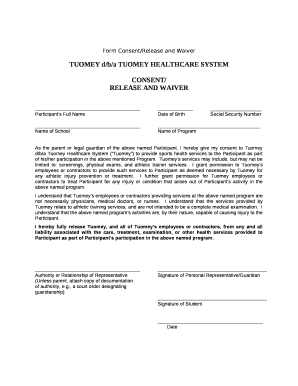 Consent/Release and Waiver Doc Template | pdfFiller