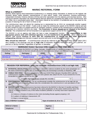 What is a MARAC Doc Template | pdfFiller