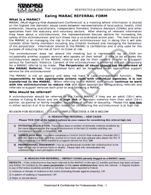 Ealing MARAC REFERRAL Doc Template | pdfFiller