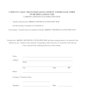 Fillable Online COMPANY LOGO / FRANCHISE LOGO CONSENT AND RELEASE FORM ...