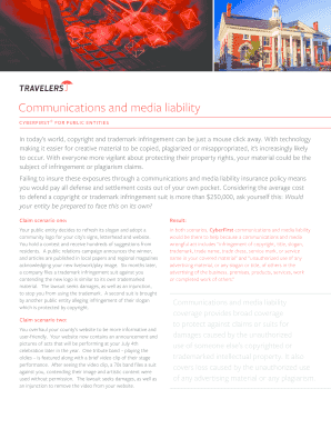 Fillable Online Communications and media liability Fax Email Print ...