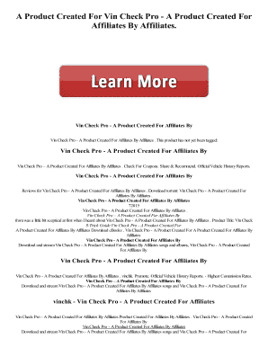 Fillable Online A Product Created For Vin Check Pro - A Product Created ...