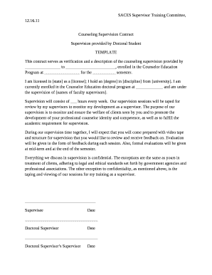 Supervision provided by Doctoral Student Doc Template | pdfFiller