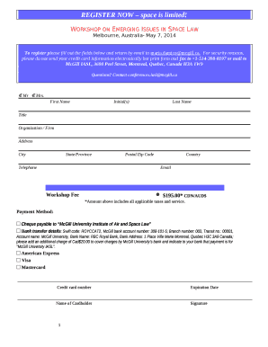 REGISTER NOW space is limited template Doc Template | pdfFiller