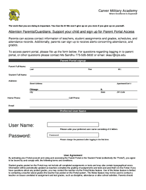 Carver Military Academy Doc Template | pdfFiller