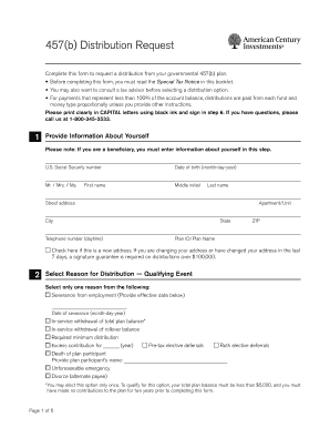 Fillable Online 457(b) Distribution Request Fax Email Print - pdfFiller