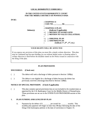 : CHAPTER 13 template Doc Template | pdfFiller