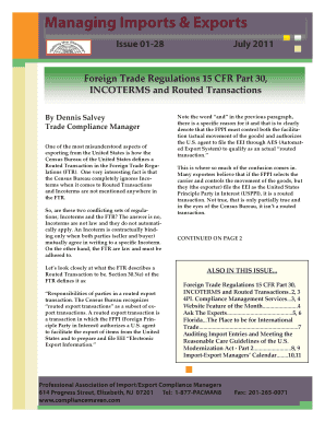 Fillable Online Managing Imports & Exports Fax Email Print - pdfFiller