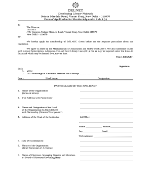 Developing Library Network template - delnet nic Doc Template | pdfFiller