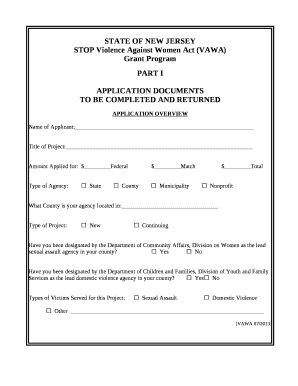 STOP Violence Against Women Act (VAWA) Doc Template | pdfFiller