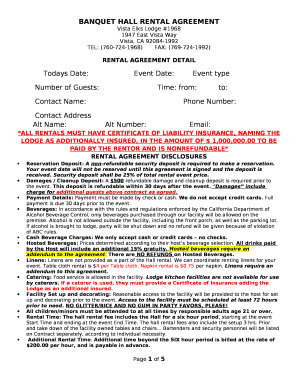 RENTAL AGREEMENT DETAIL template Doc Template | pdfFiller