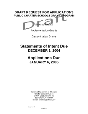 DRAFT REQUEST FOR APPLICATIONS Doc Template | pdfFiller