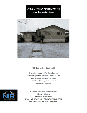 Fillable Online NIR Home Inspections Fax Email Print - pdfFiller