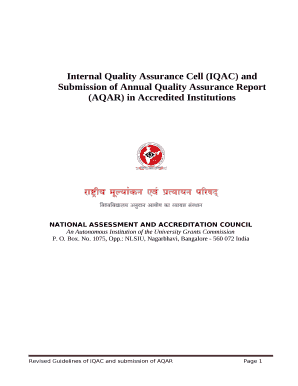 Internal Quality Assurance Cell (IQAC) and Submission of Annual Quality ...