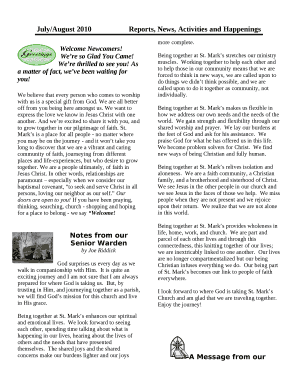 Welcome Newcomers Doc Template | pdfFiller