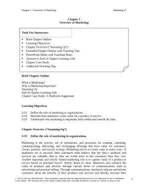 Brief Chapter Outline Doc Template | pdfFiller