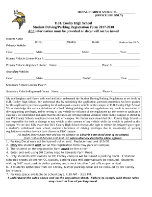 DECAL NUMBER ASSIGNED: Doc Template | pdfFiller