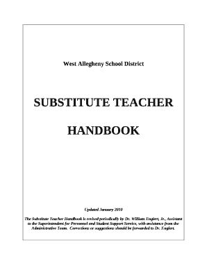 The Substitute Teacher Handbook is revised periodically by Dr Doc ...