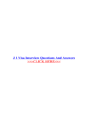 Fillable Online J 1 Visa Interview Questions And Answers Fax Email ...