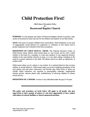 Fillable Online Child Protection First Fax Email Print - pdfFiller