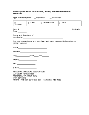 Subscription for Aviation, Space, and Environmental Medicine Doc ...