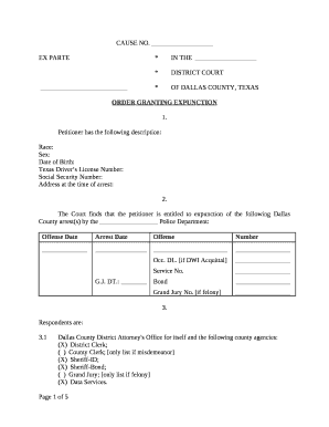 EX PARTE*IN THE Doc Template | pdfFiller