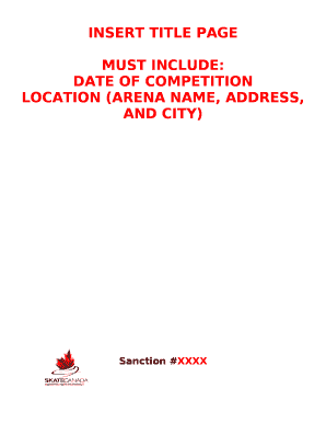 INSERT TITLE PAGE Doc Template | pdfFiller