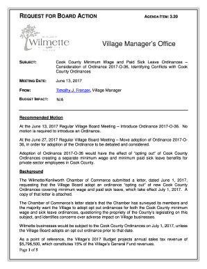 Fillable Online Cook County Minimum Wage and Paid Sick Leave Ordinances ...