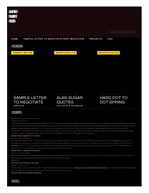 Fillable Online SAMPLE LETTER TO NEGOTIATE RENT REDUCTION Fax Email ...