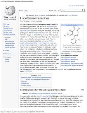 Fillable Online List of benzodiazepines - Wikipedia, the free ...