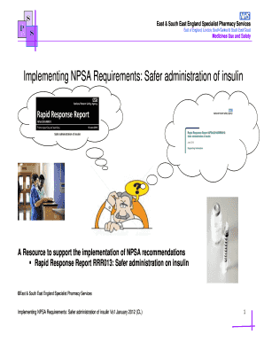 Fillable Online Implementing NPSA Requirements: Safer administration of ...