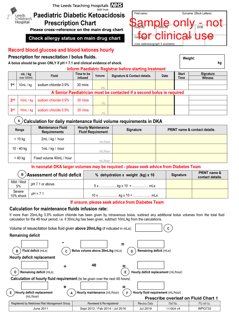 Fillable Online Paediatric Diabetic Ketoacidosis Fax Email Print ...